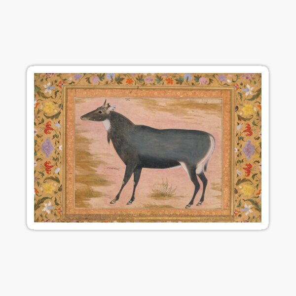 "Mughal, Indo-Persian Painting of a Buffalo " Sticker by Shahnama ...