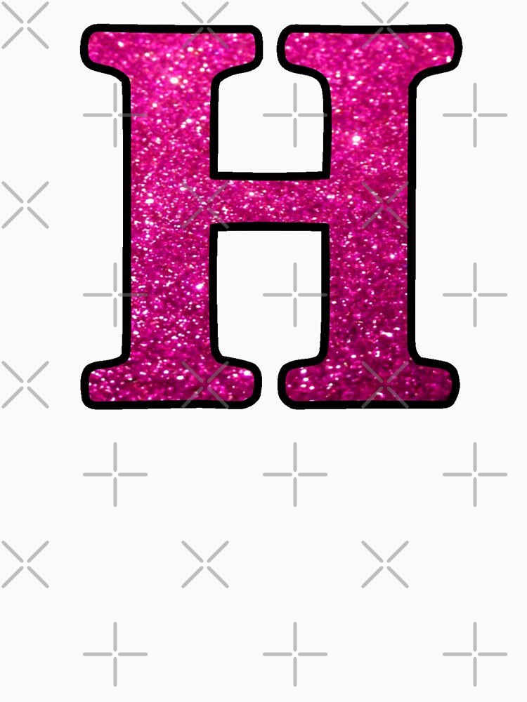 "Glitter H letter pink glitter H letter" T-shirt by TheArtExplorer ...