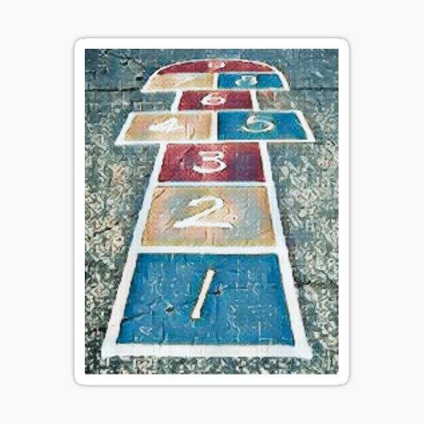 "HOPSCOTCH-NUMBER BLOCKS- PLAYGROUND KIDS HOPPING GAME" Sticker for ...