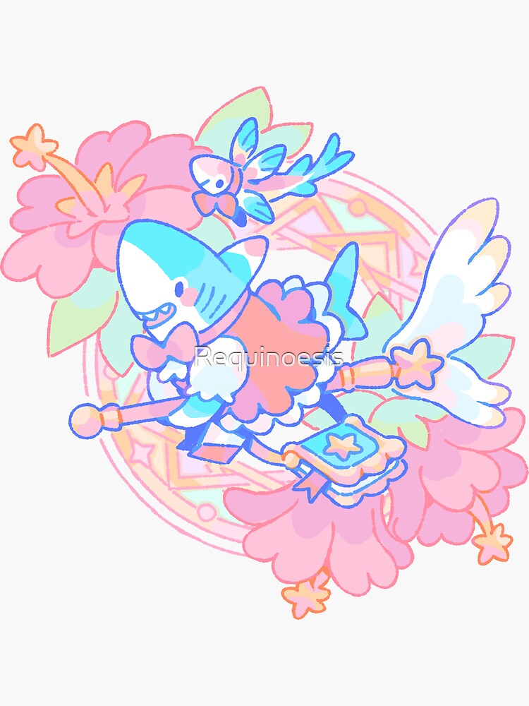 "Magic Shark" Sticker for Sale by Requinoesis | Redbubble
