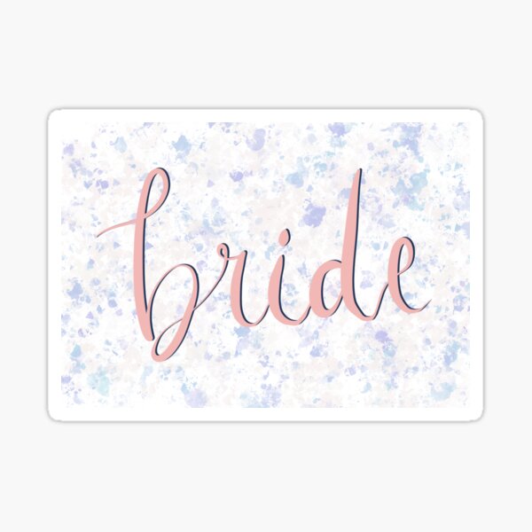 "Bride" Sticker for Sale by AhernArt | Redbubble