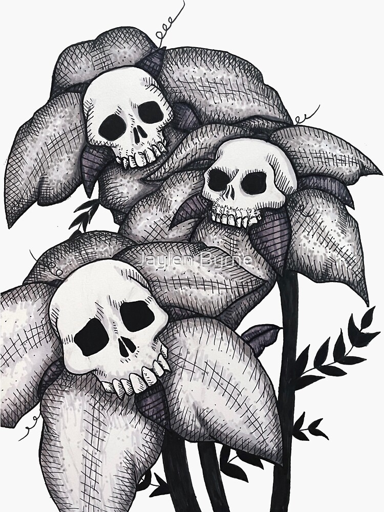 "Flowers of Death" Sticker for Sale by jayjay171 | Redbubble