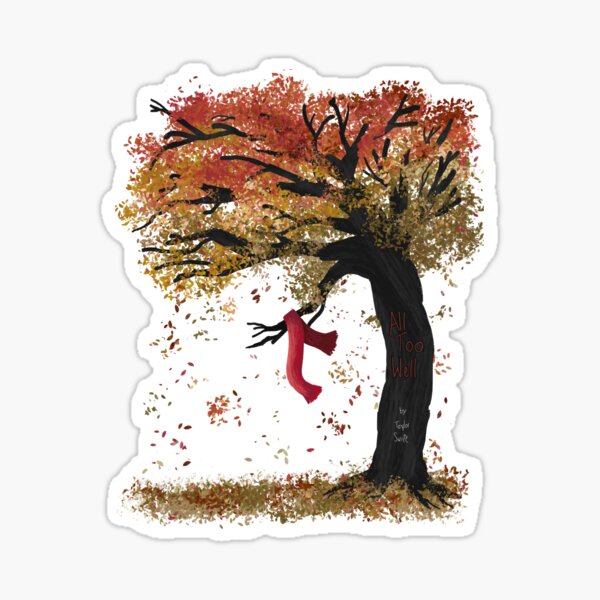 "All Too Well by Taylor Swift (Tree and Scarf)" Sticker for Sale by ...