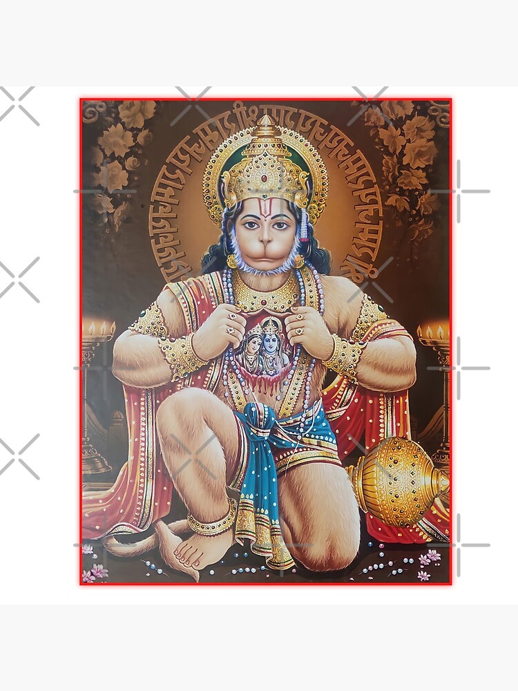 "Devotional image of Hanuman ji with the blessing of our almighty Lord ...