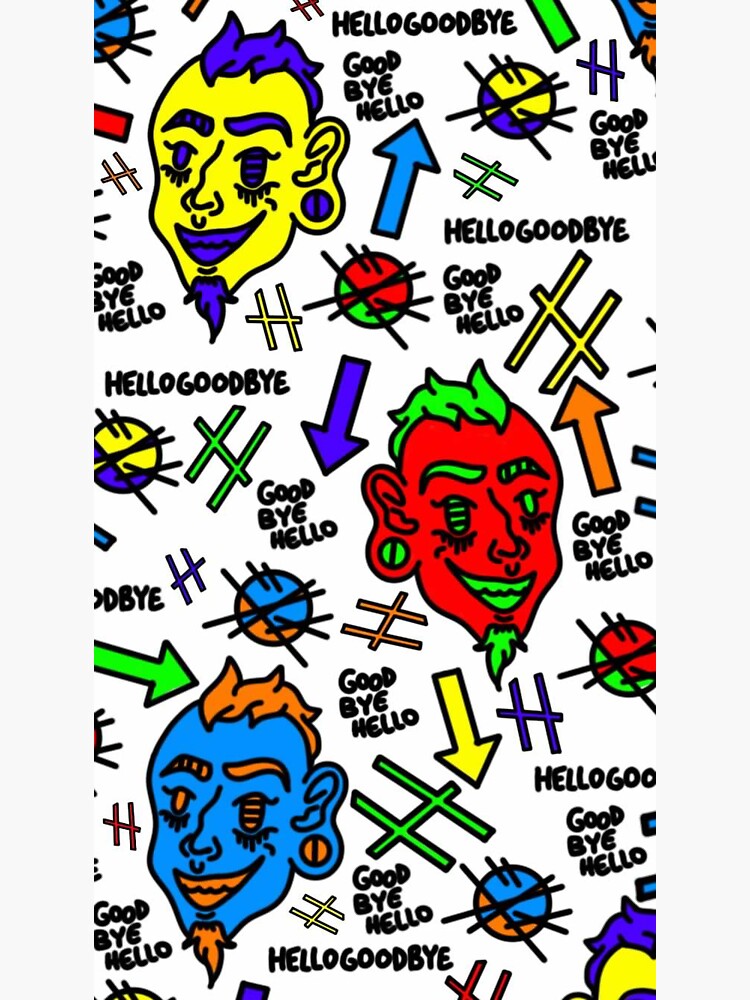 "hellogoodbye" Sticker for Sale by notdannydevito | Redbubble