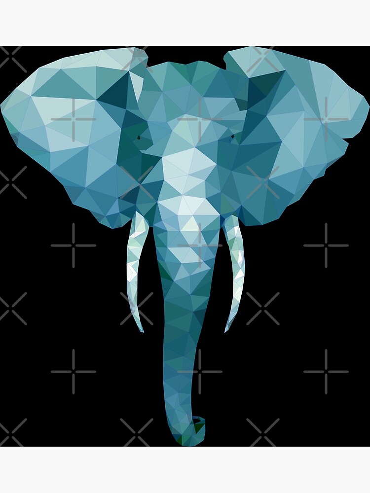 "Elephant low poly 2d art" Poster by awesomedsign | Redbubble