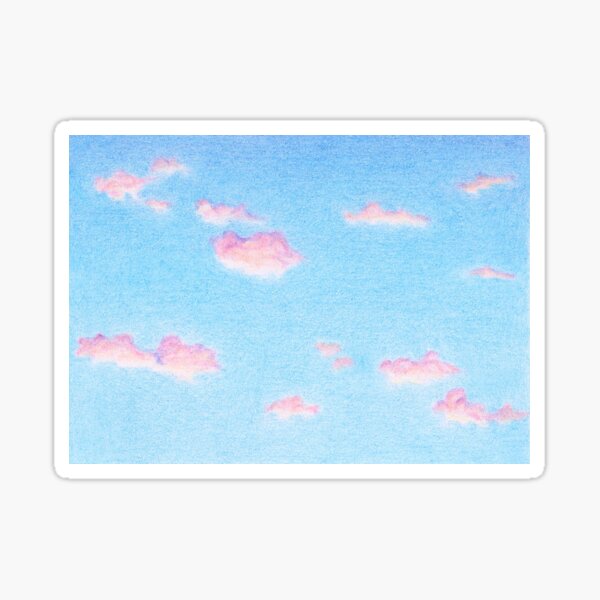 "Pink Clouds" Sticker for Sale by YuNikDraw | Redbubble