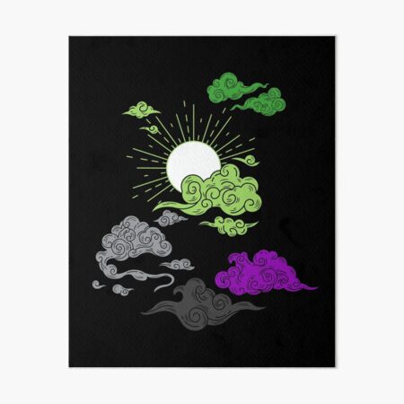 "Sun and Clouds Aro Ace. Aroace Pride" Art Board Print by ClimbingTees ...