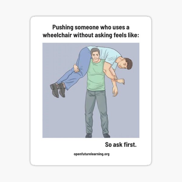 "Ask First" Sticker by benjamindrew | Redbubble