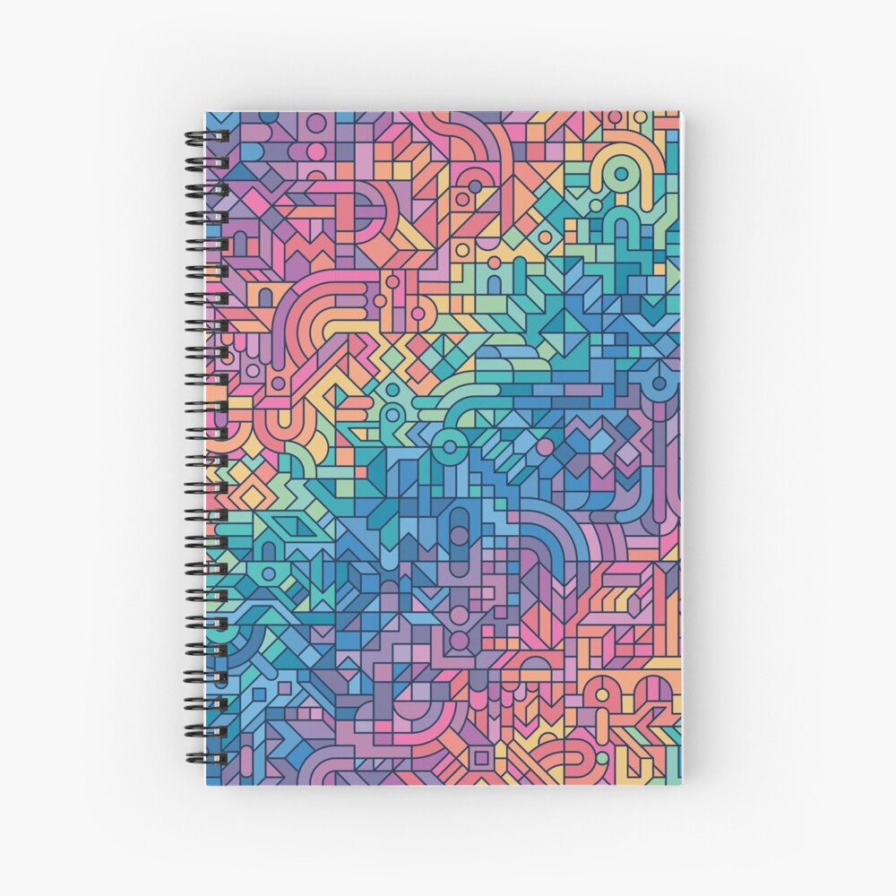 "Colourful Chaos" Spiral Notebook for Sale by thepapercrane | Redbubble