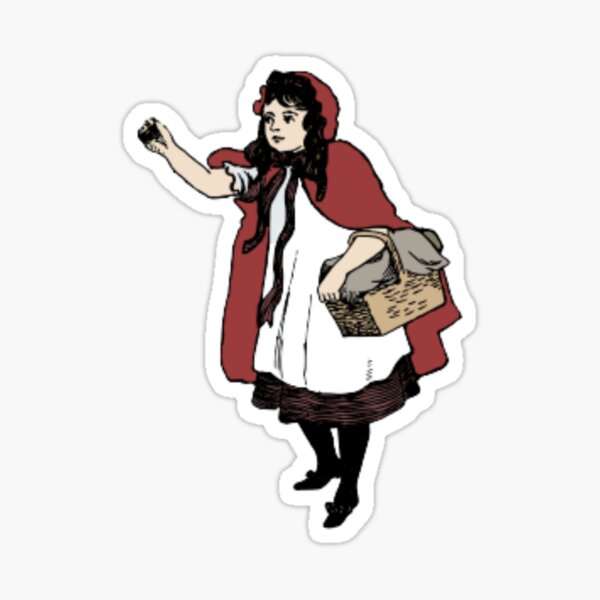"Little Red Riding Hood." Sticker for Sale by artistneha04 | Redbubble