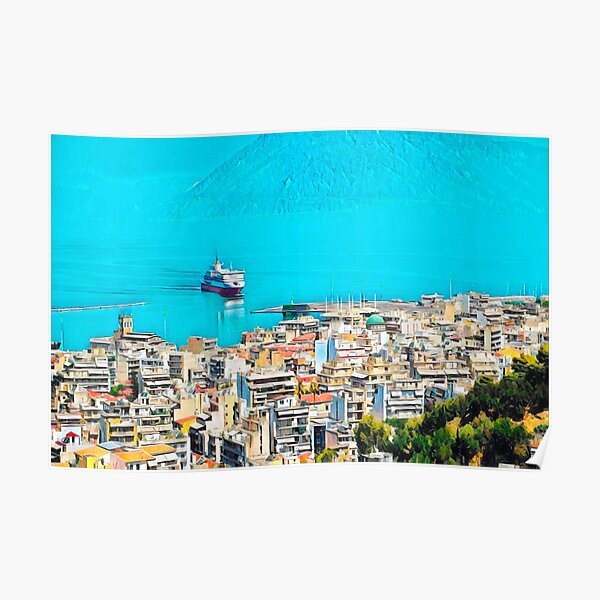 "Summer in Patras" Poster for Sale by Sofia-Draws | Redbubble
