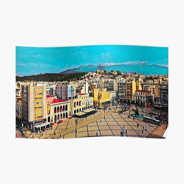 "Patras Streets" Poster for Sale by Sofia-Draws | Redbubble