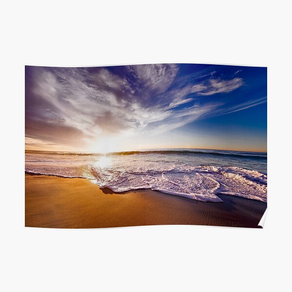 "ocean waves crashing on shore during daytime" Poster by VinCut | Redbubble