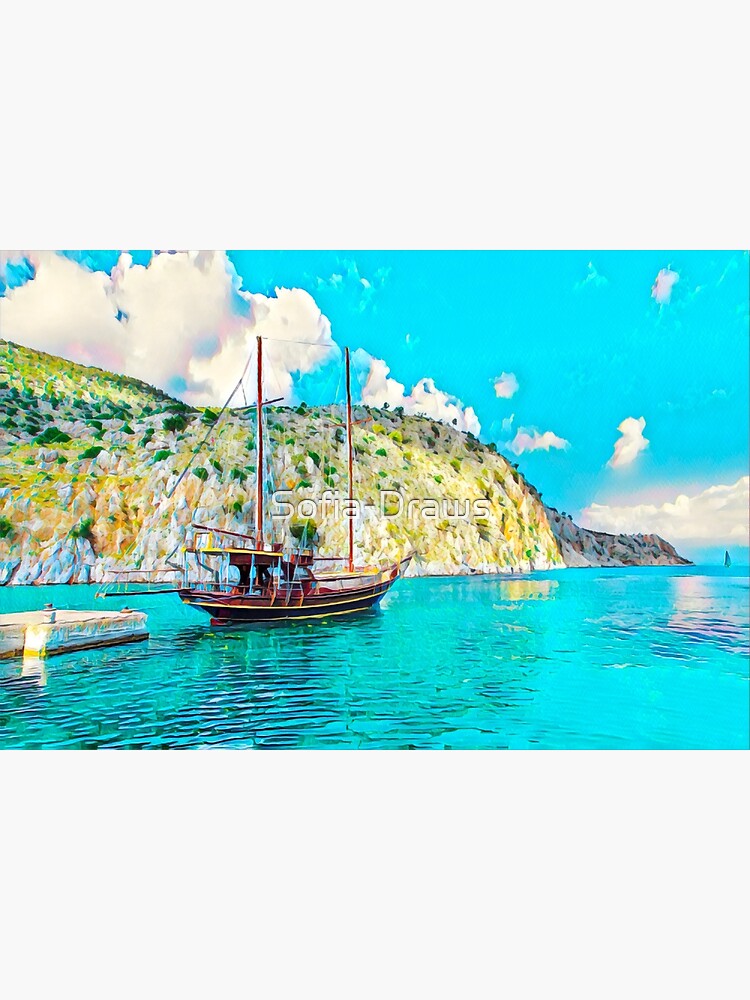 "Summer in Kos" Poster for Sale by Sofia-Draws | Redbubble