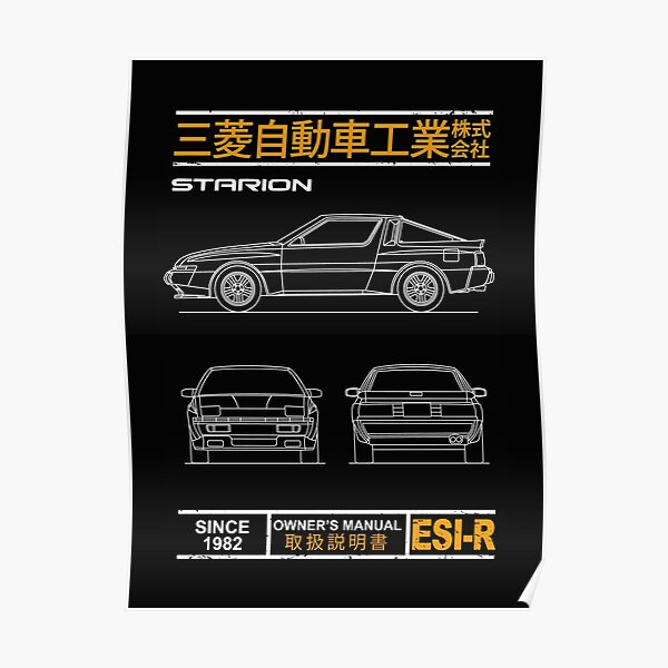 "Blueprint of the Starion" Poster for Sale by rogue-design | Redbubble