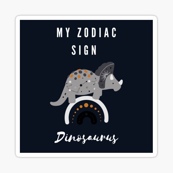 "Zodiac sign Dinosaurus, cute cosmic arcane dinosaur illustration ...