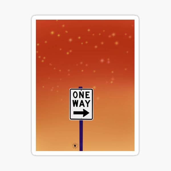 "One way" Sticker by loeildesha | Redbubble