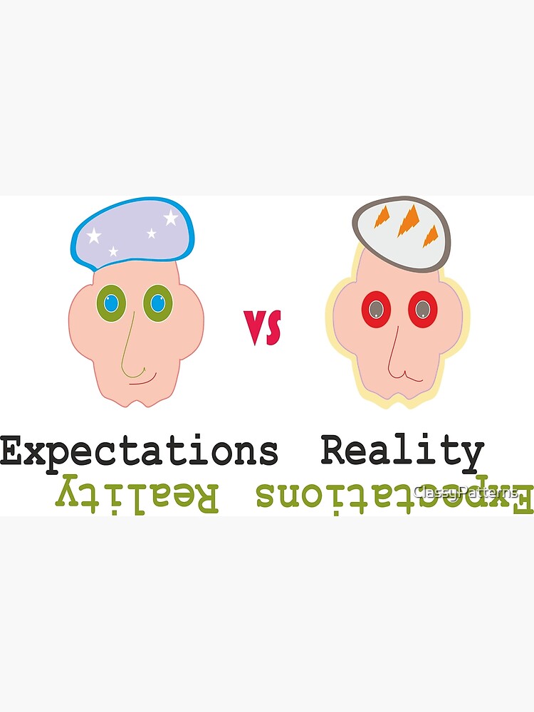 "Expectations Versus Reality Daily Life Experiences Cartoons" Art Print ...
