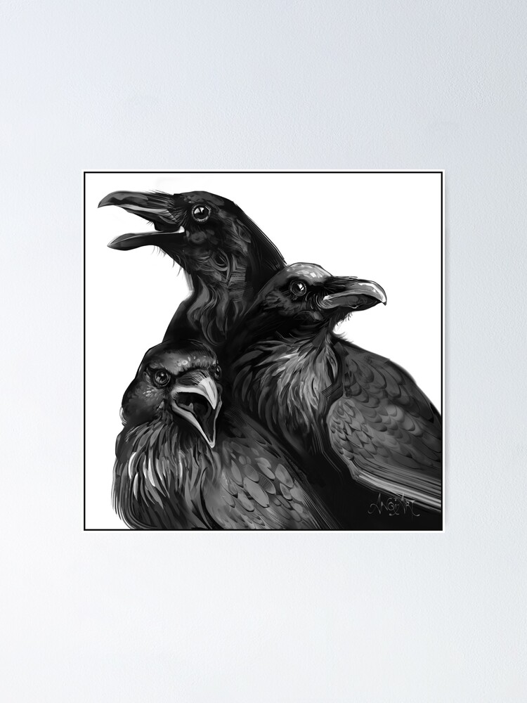 "Murder of Crows" Poster for Sale by Anqi-Art | Redbubble