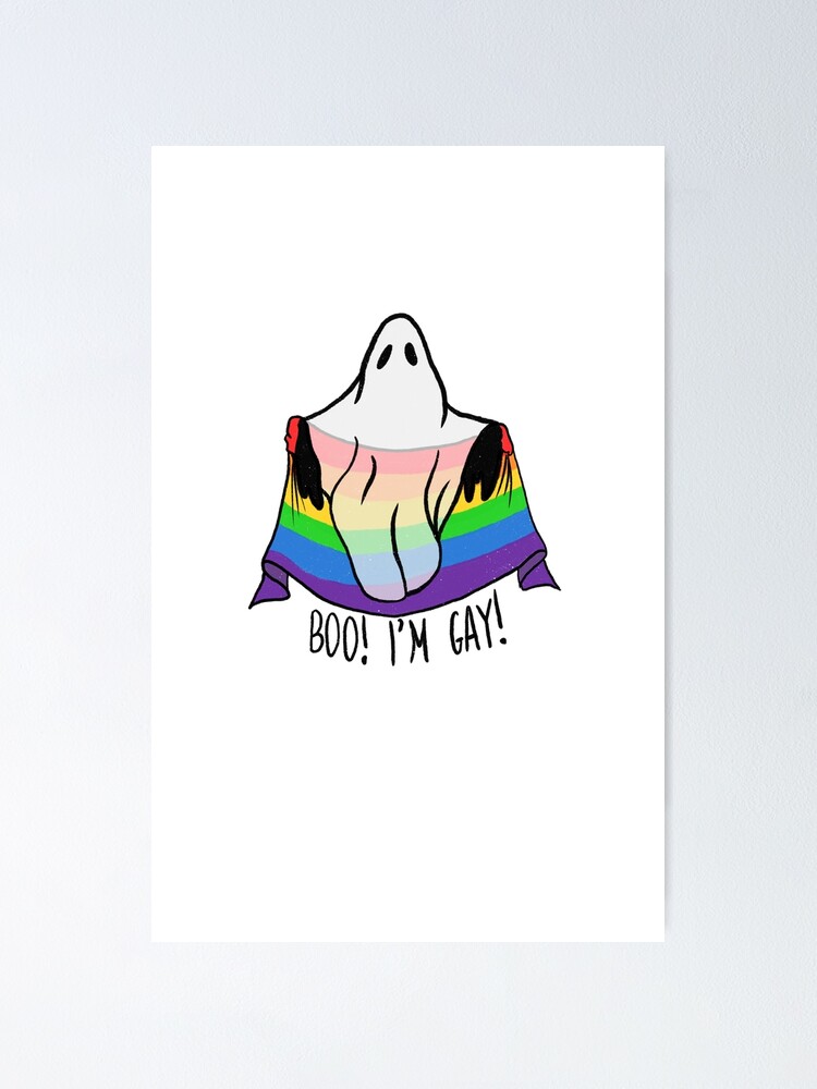 "LGBTQ+ Pride Ghost" Poster for Sale by ArtbyLizzi | Redbubble