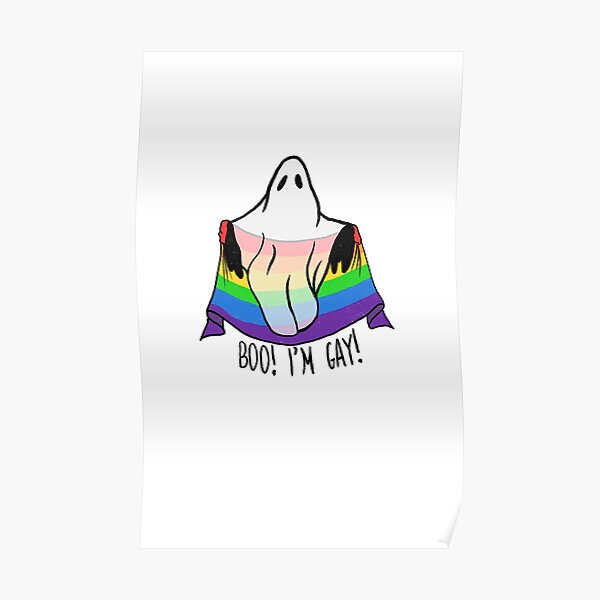 "LGBTQ+ Pride Ghost" Poster for Sale by ArtbyLizzi | Redbubble