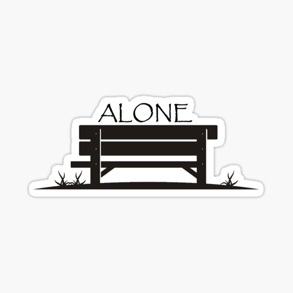 "Alone" Sticker by KnineArt | Redbubble