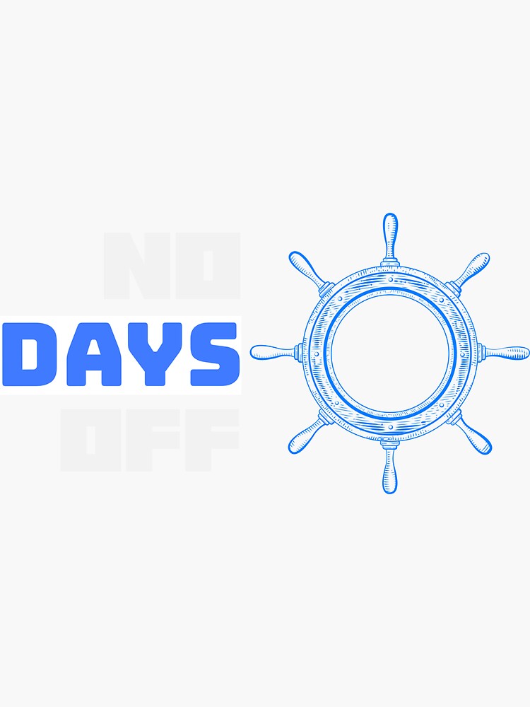 "NO DAYS OFF - FISHING" Sticker for Sale by Essamche | Redbubble