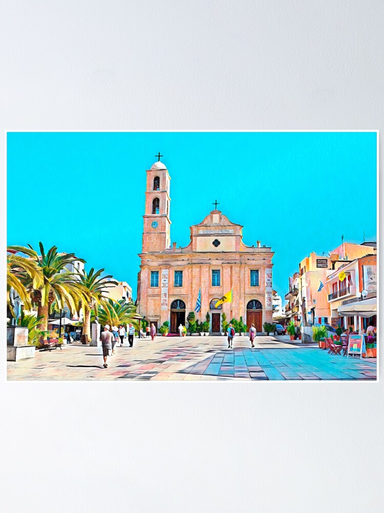 "Chania Streets" Poster by Sofia-Draws | Redbubble