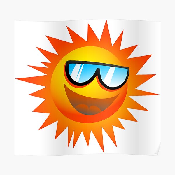 "Happy Hot Summer Sunshine Weather" Poster by Prawny | Redbubble