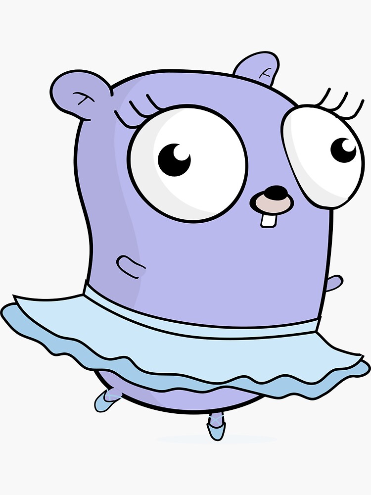 "Golang Gopher Dancing Ballet" Sticker for Sale by cookieandcode ...