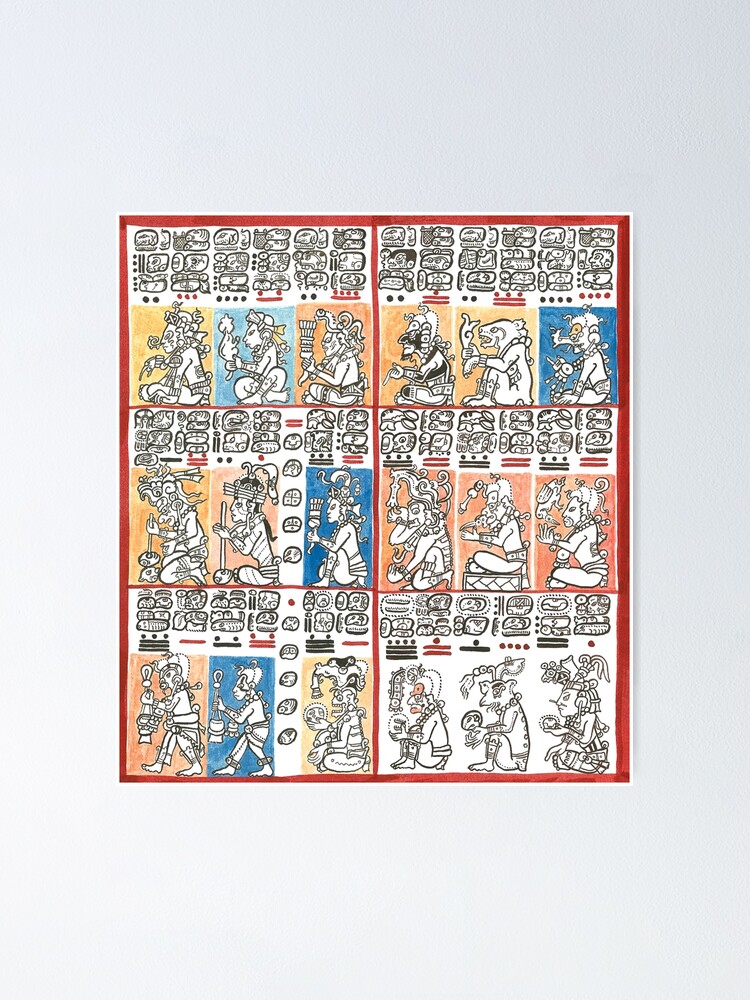 "Dresden Maya Codex" Poster by Lacambalam | Redbubble