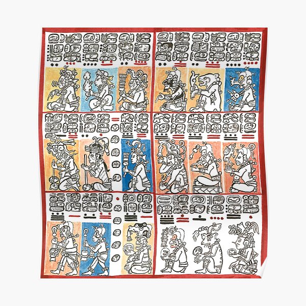 "Dresden Maya Codex" Poster for Sale by Lacambalam | Redbubble