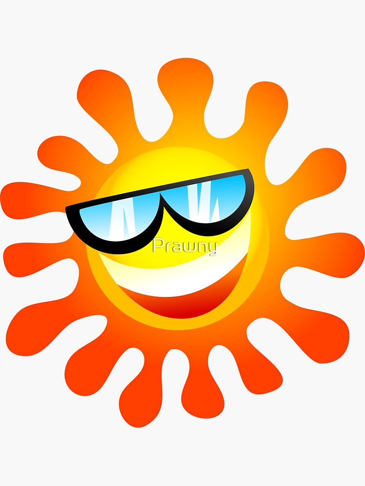 "Happy Summer Sun" Sticker for Sale by Prawny | Redbubble