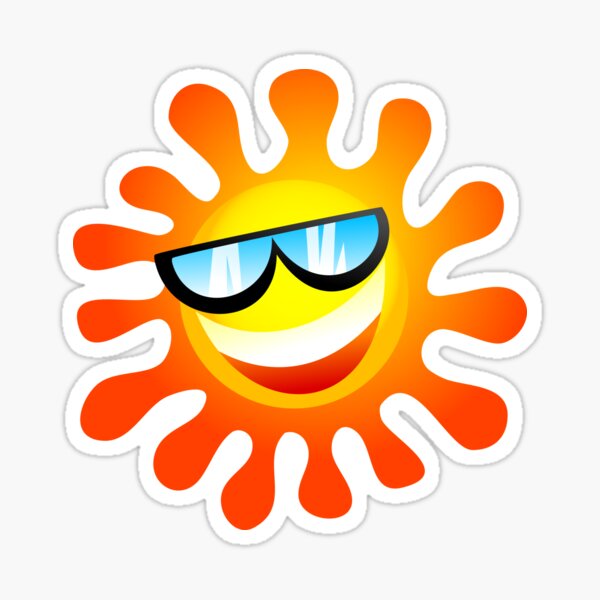 "Happy Summer Sun" Sticker for Sale by Prawny | Redbubble