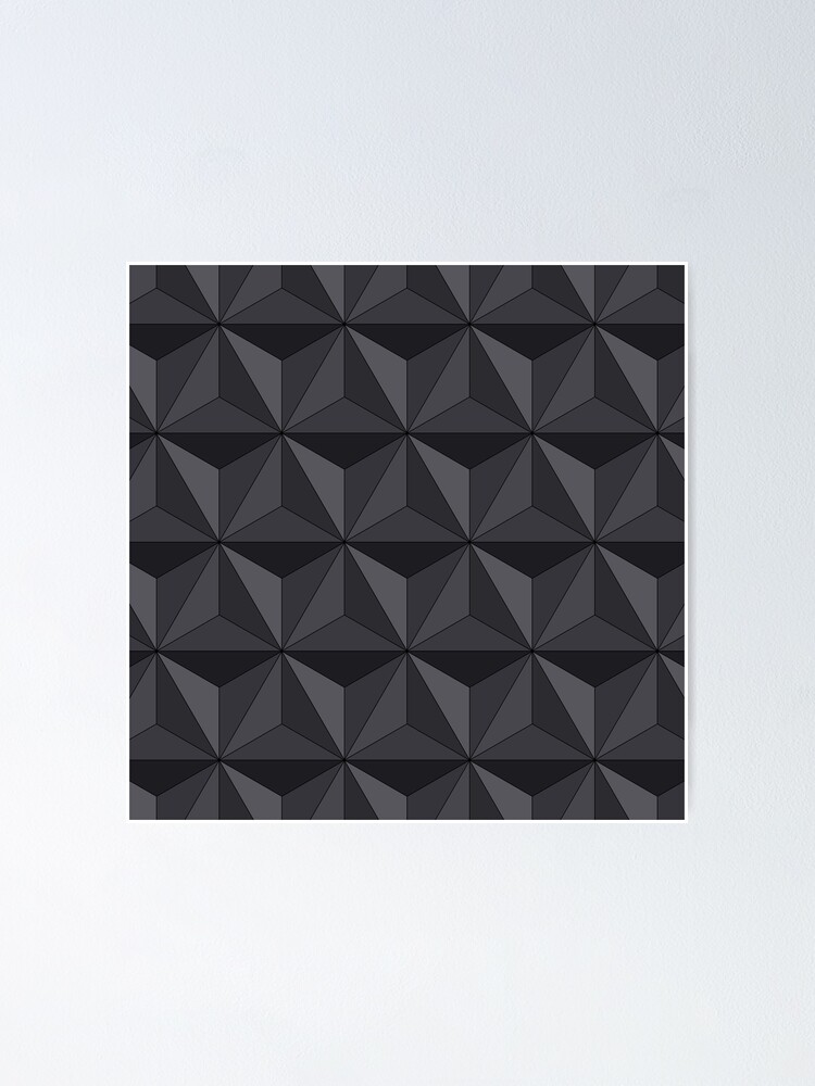 "Spaceship Earth Tiles - Dark Gray" Poster by FMGStore | Redbubble