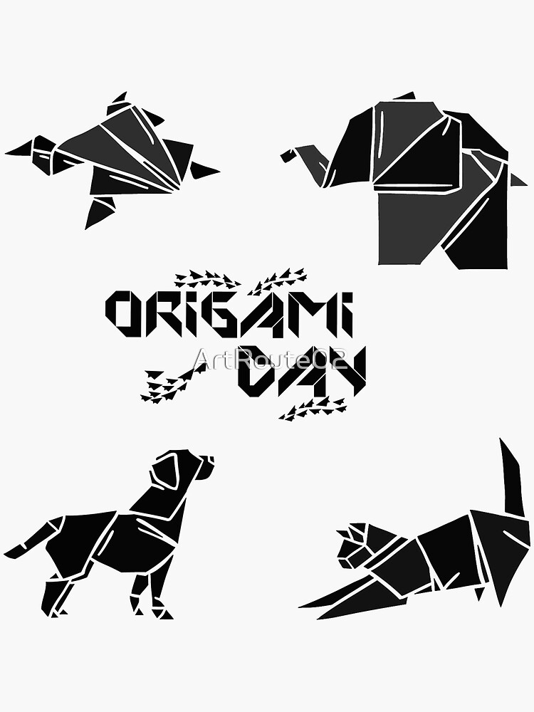"Origami Maker, National Origami Day, Origami Inspired " Sticker for ...