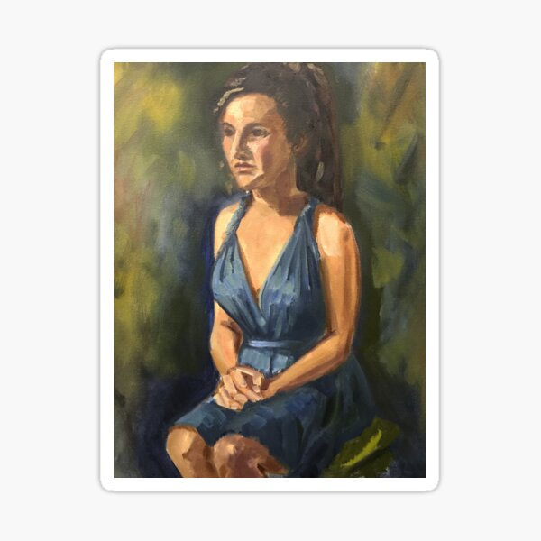 "Portrait of Maria" Sticker for Sale by MonicaArtist | Redbubble