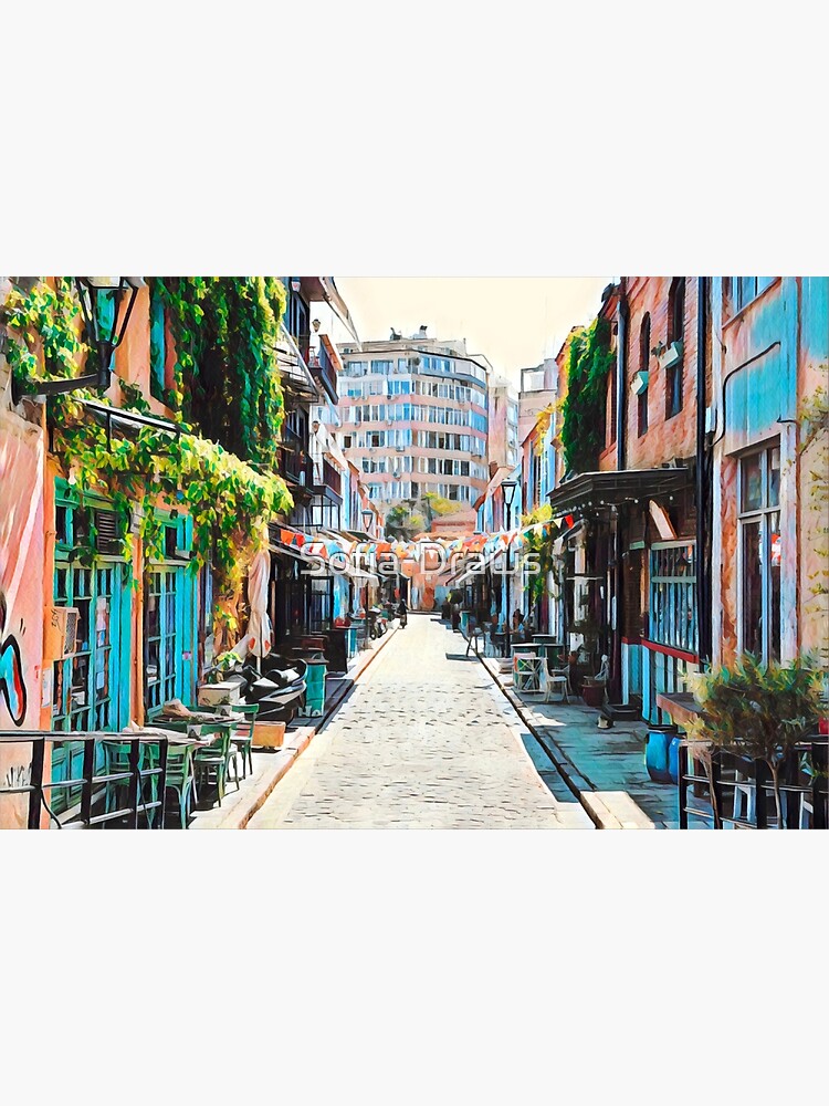 "Streets of Thessaloniki" Poster for Sale by Sofia-Draws | Redbubble