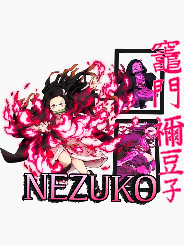 Pegatina «Nezuko Kamado Demon Slayer» de DariusJordan | Redbubble
