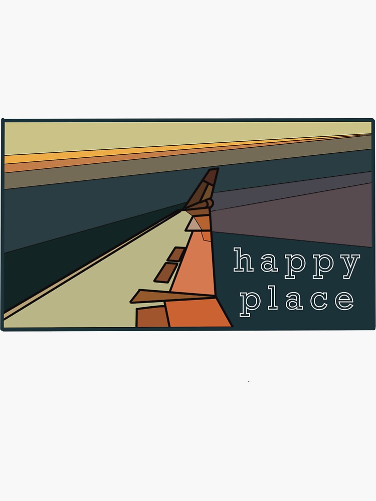 "happy place" Sticker by oliviarosegreen | Redbubble