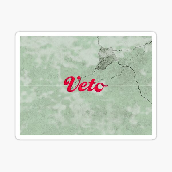 "VETO" Sticker by Klementsen | Redbubble