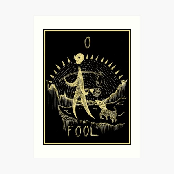 "The Fool 0 Tarot Card" Art Print for Sale by Owl-n-bear | Redbubble