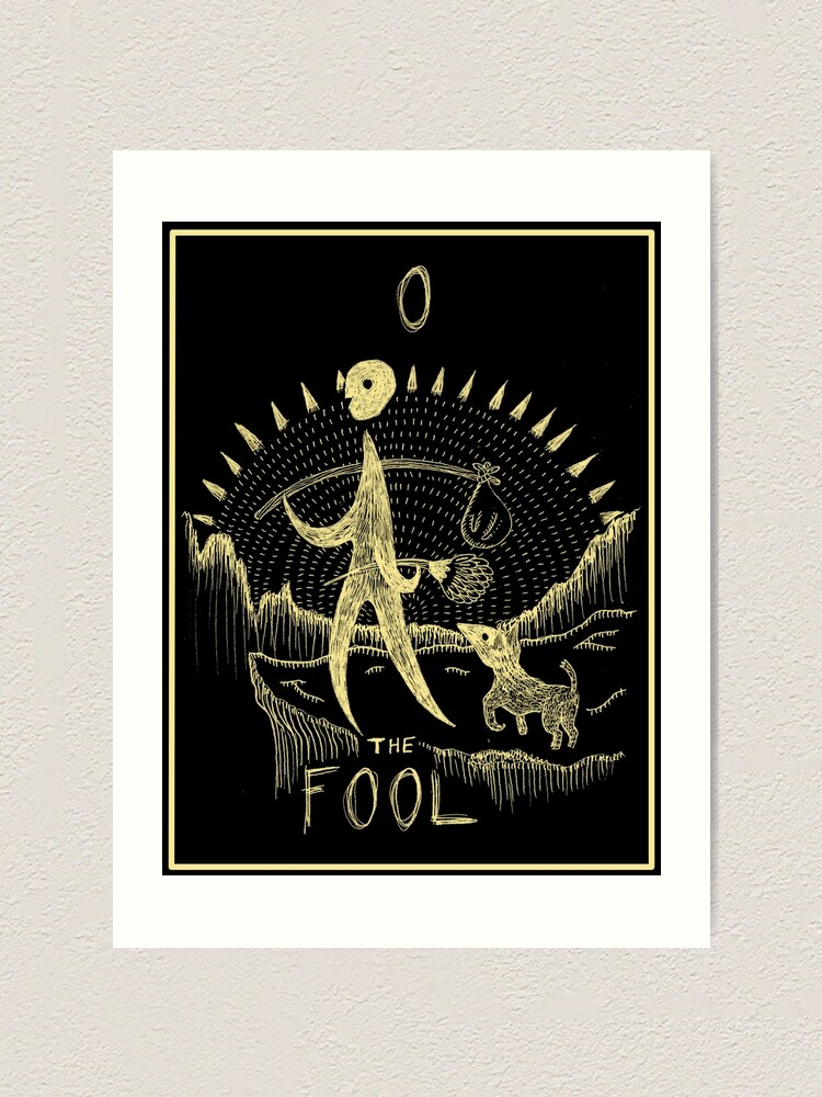 "The Fool 0 Tarot Card" Art Print for Sale by Owl-n-bear | Redbubble