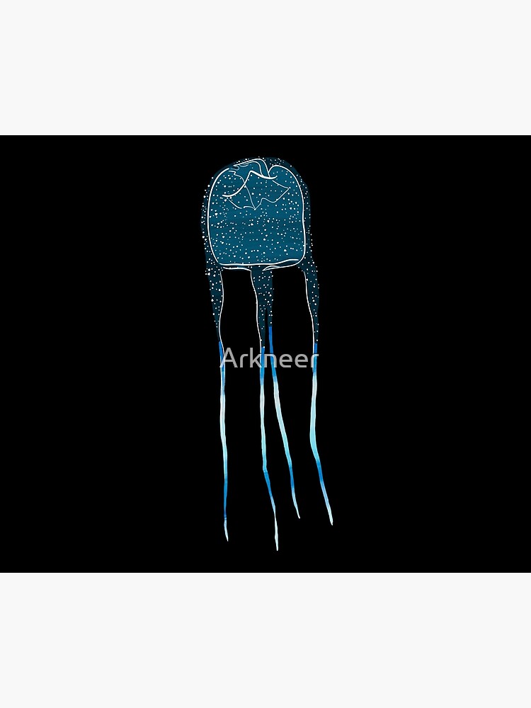 "Box Jellyfish Line and Watercolour" Poster for Sale by Arkneer | Redbubble