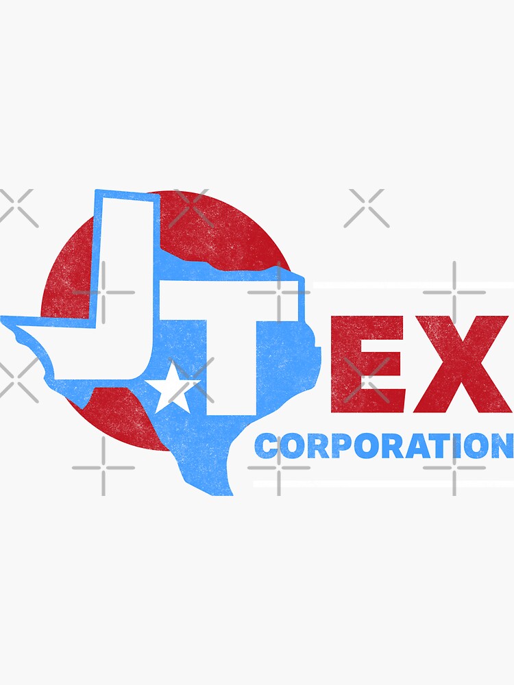 "J-Tex Corporation" Sticker for Sale by DDTees | Redbubble