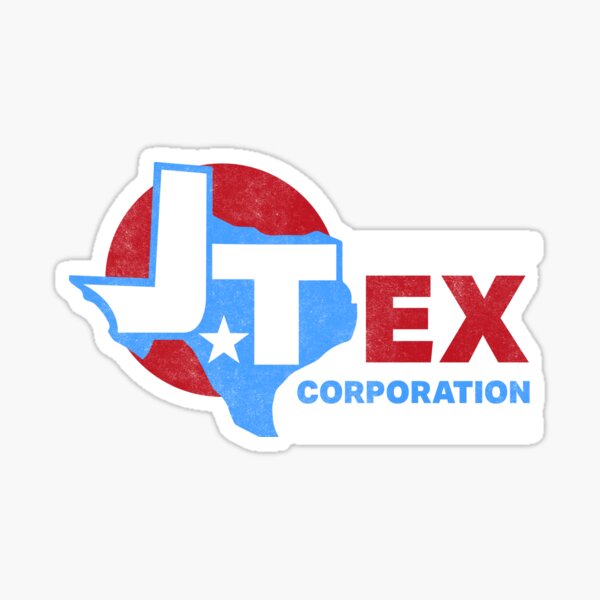 "J-Tex Corporation" Sticker for Sale by DDTees | Redbubble