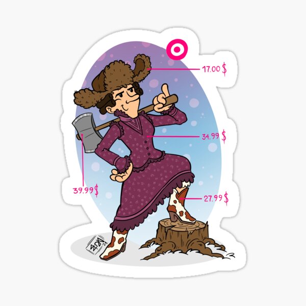 "Anne Lister with a hat of bever" Sticker for Sale by BicaPop | Redbubble