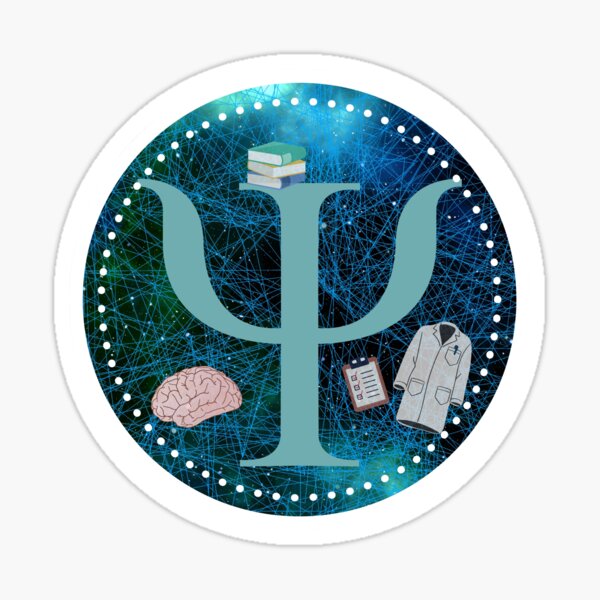 "Neuroscience Psychology Symbol" Sticker for Sale by RedJacq | Redbubble