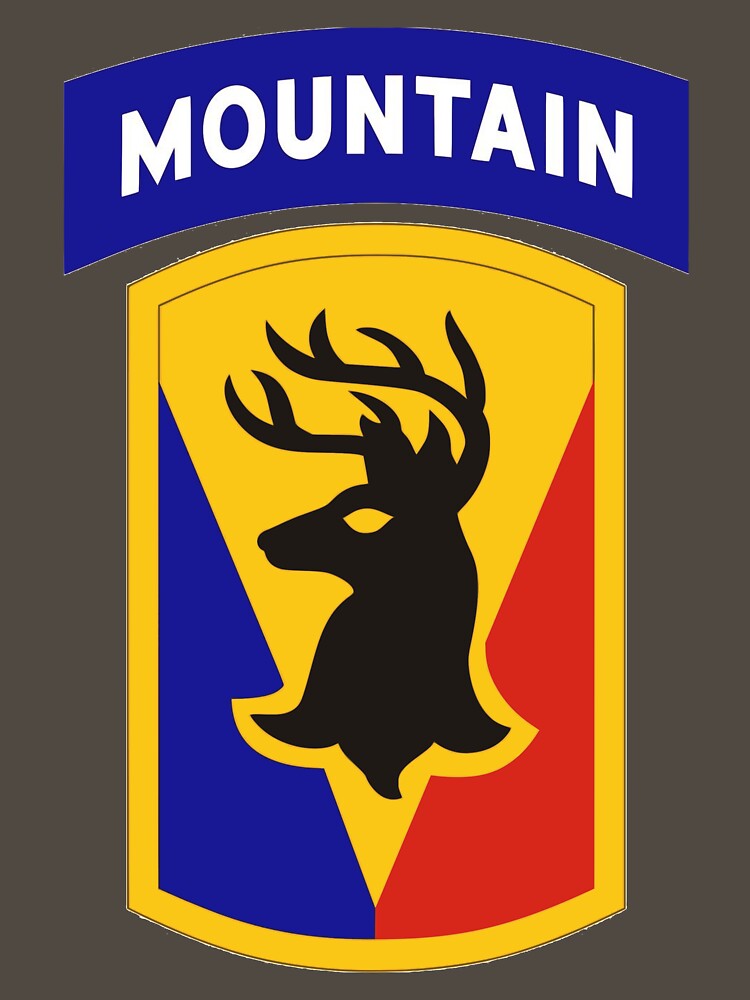 "86th Infantry Brigade Combat Team 'The Vermont Brigade' (Mountain) US Army" Essential T-Shirt ...